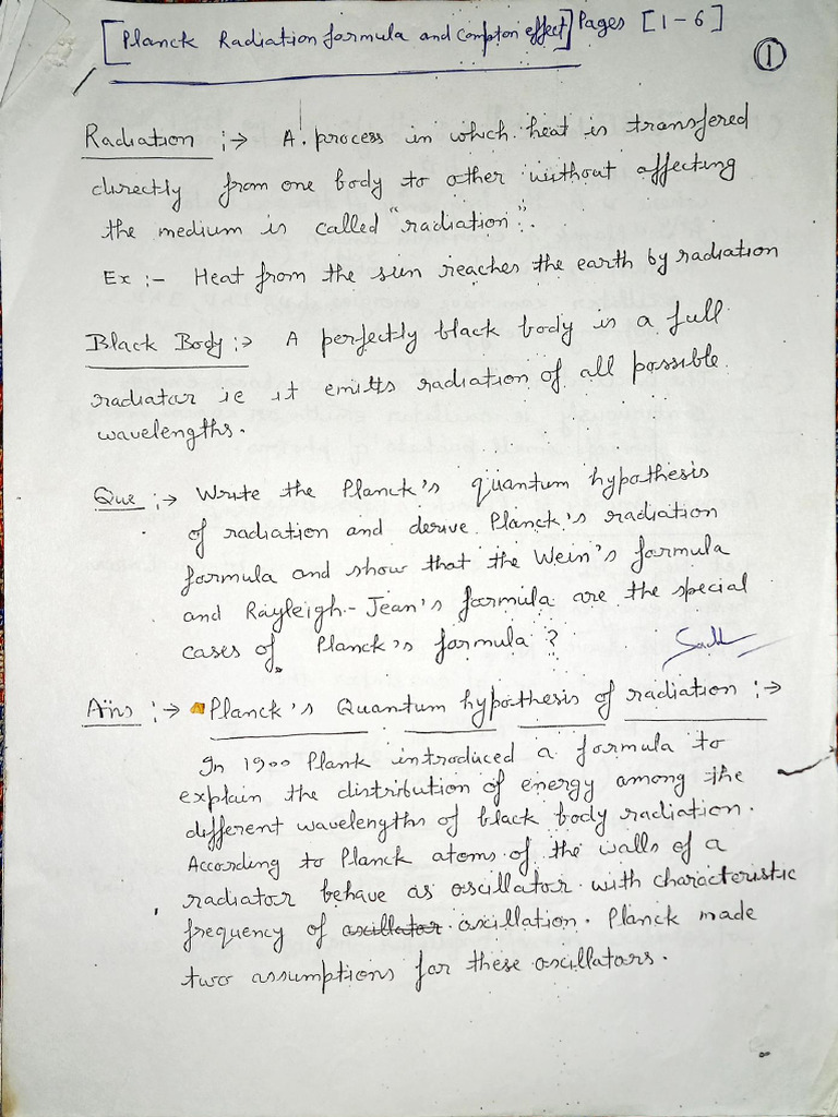 Quantum Mechanics (Part-1) UNIT-1 Physics | PDF