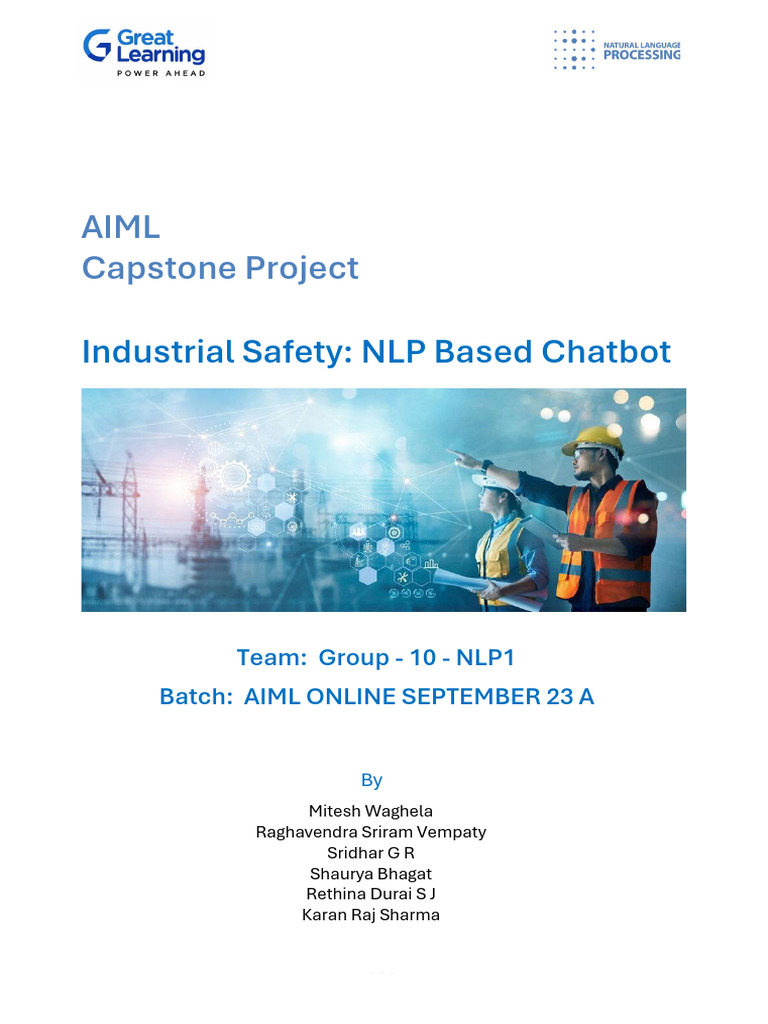 NLP Chatbot Milestone-1 - Group-10 - v1.0 | PDF