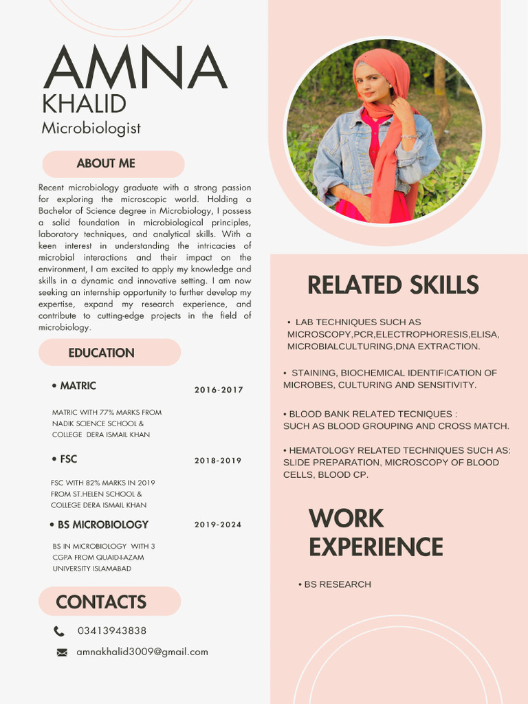 Pink and Grey Professional Resume | PDF