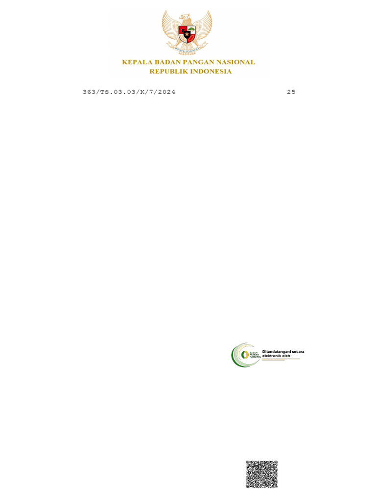 Surat Kepala Badan Penyaluran CPP Untuk Bantuan Pangan Beras Tahap Ketiga Tahun 2024 (Bupati Dan ...