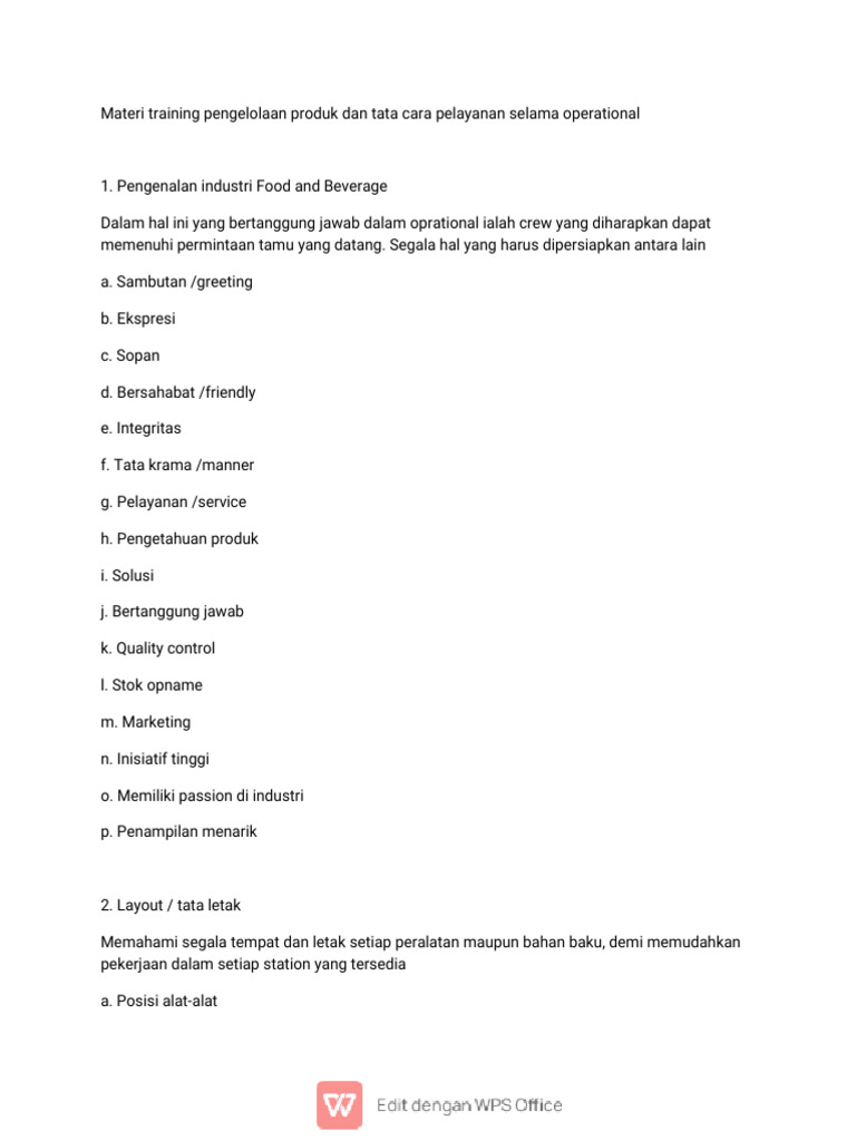 Materi Training-WPS Office | PDF