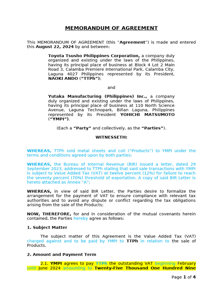 Moa - Vat (TTPH and Ympi) 28aug2024 | PDF