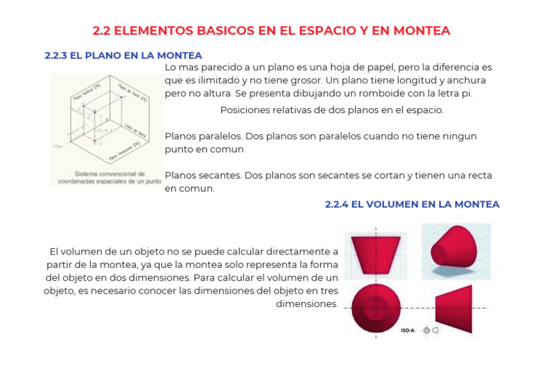 2.2 Elementos Basicos en El Espacio y en Montea | PDF