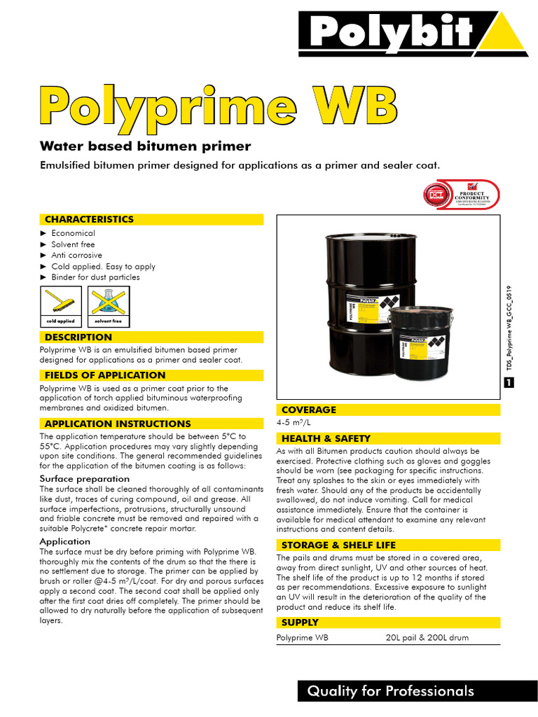 Mea Polybit Tds Polybit Polyprime WB en Mea | PDF | Concrete | Technology & Engineering