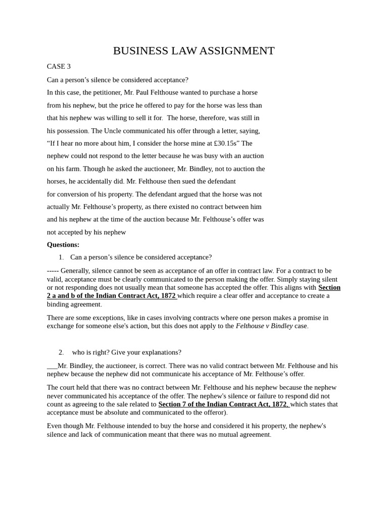 BUSINESS LAW Cases | PDF