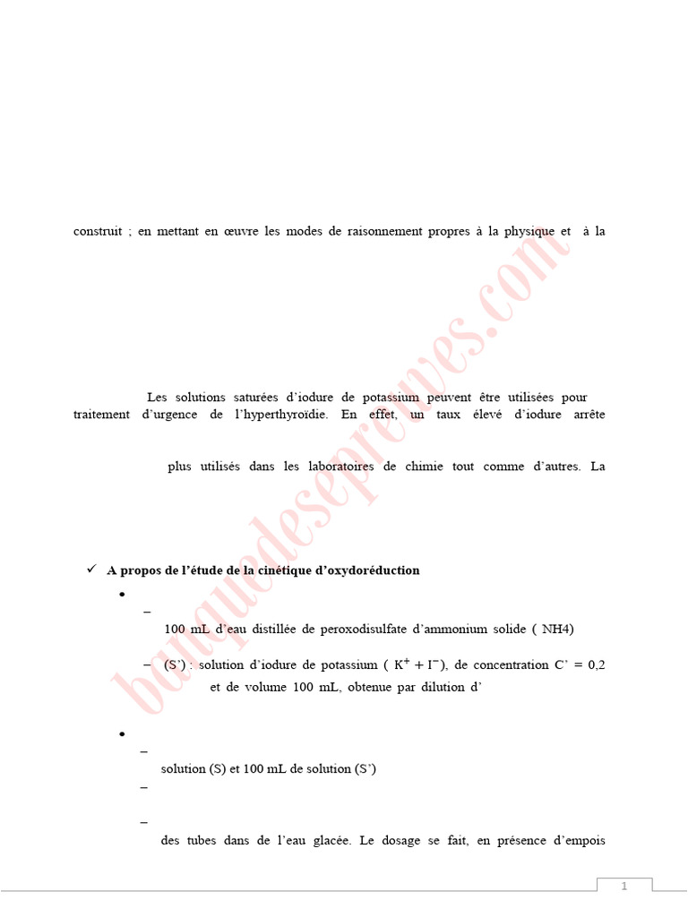 1er Devoir Du 2ème Semestre PCT Tle C 2020-2021 Ceg Le Nokoue | PDF