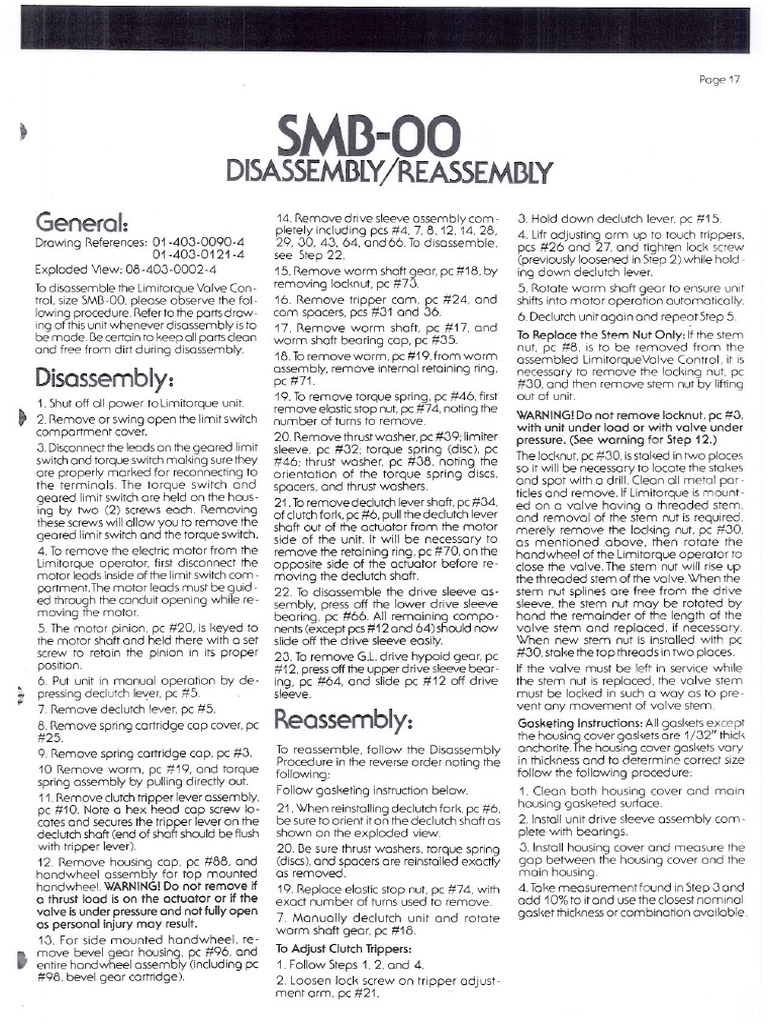 Catalogo Limitorque SMB-00 | PDF