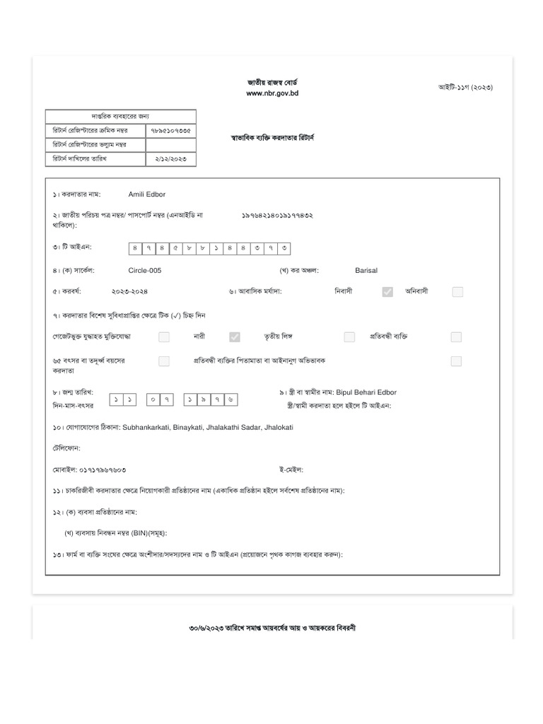 e-Return-Amili Edbar | PDF