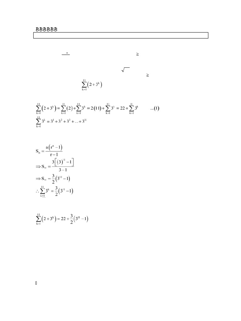 Ex.9.3A XI Sequence Series. | PDF