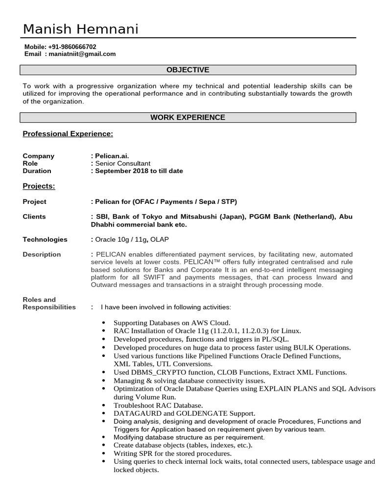 Resume Manish | PDF