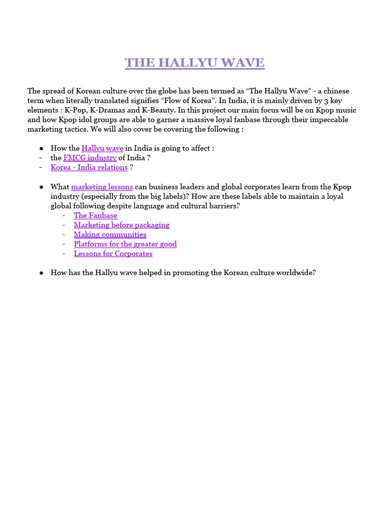 The Hallyu Wave | PDF