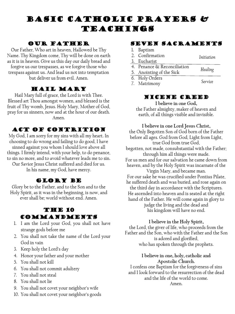 Children Basic Prayer - English | PDF | Lord's Prayer | Penance