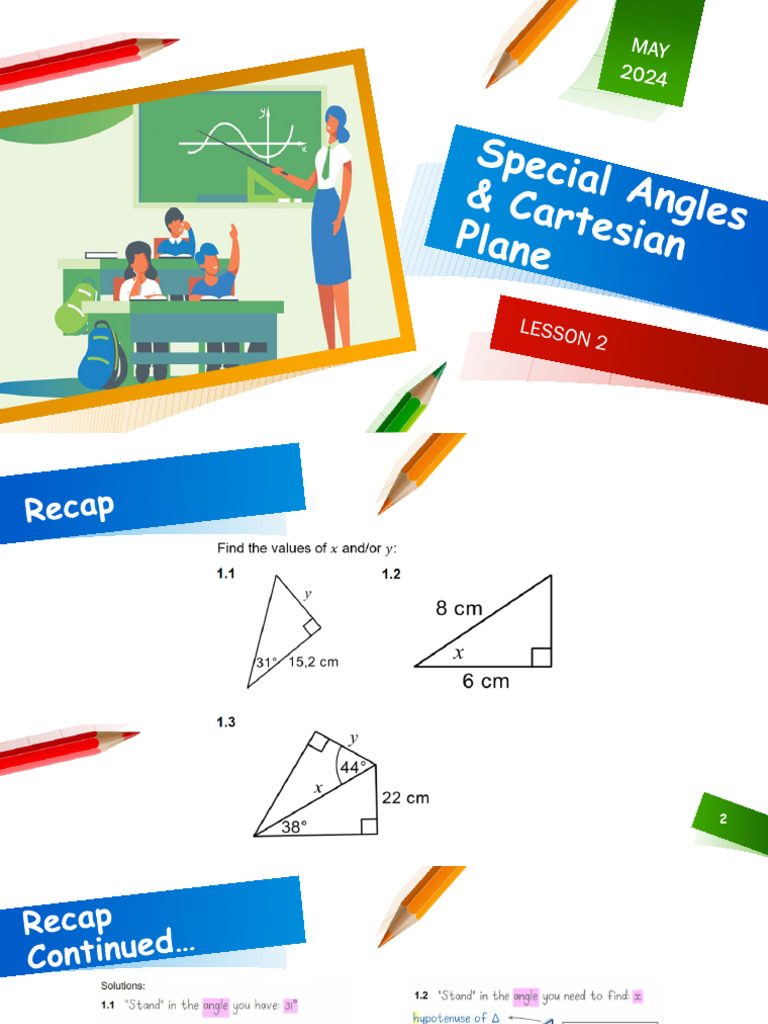 2.special Angles & Cartesian Plane | PDF