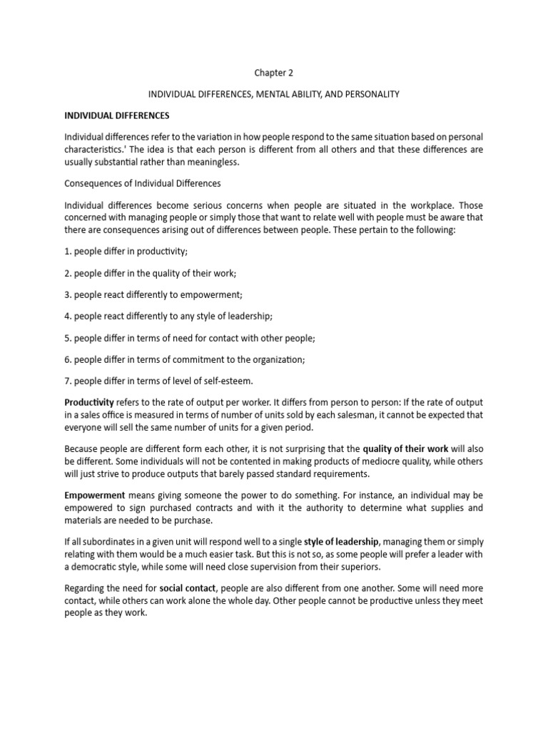 HBO Chapter 2 Handouts | PDF