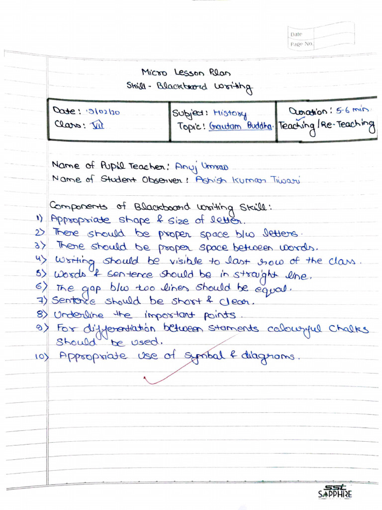 Skills & Micro Teaching Lesson Plans in English | PDF