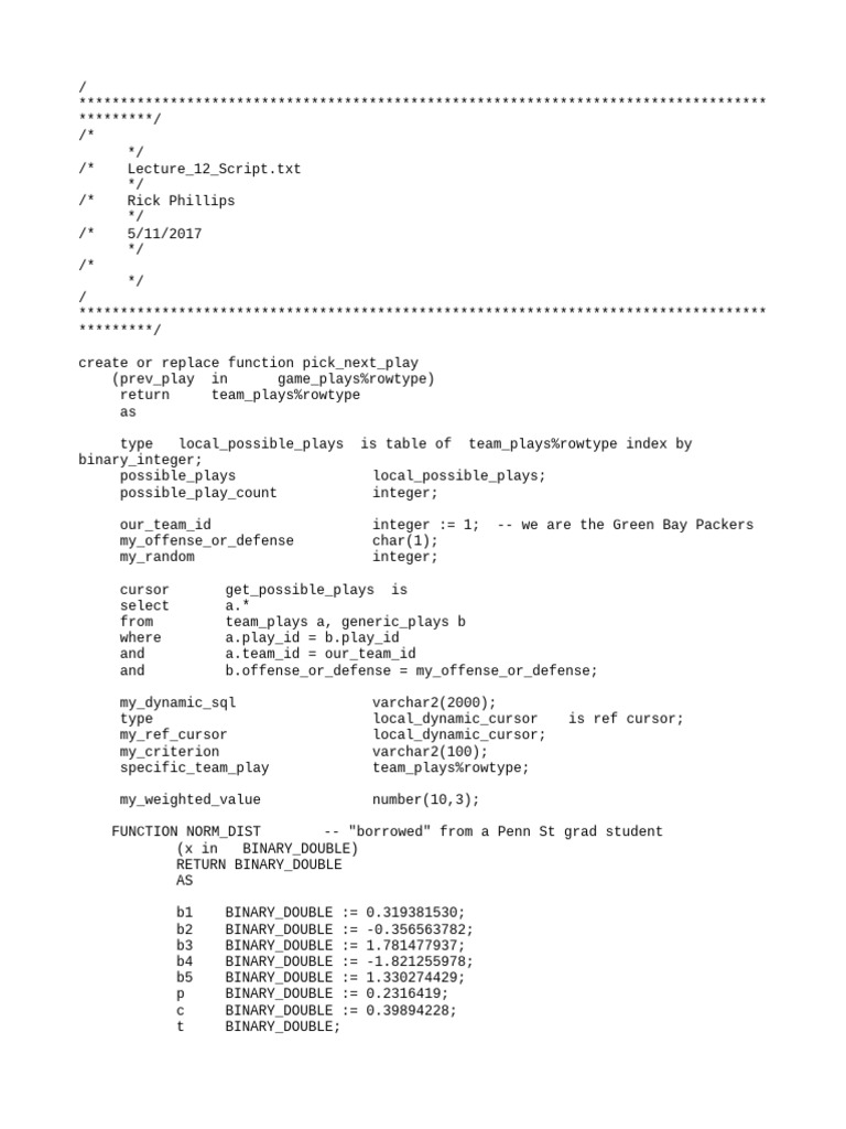 Lecture 12 Script | PDF