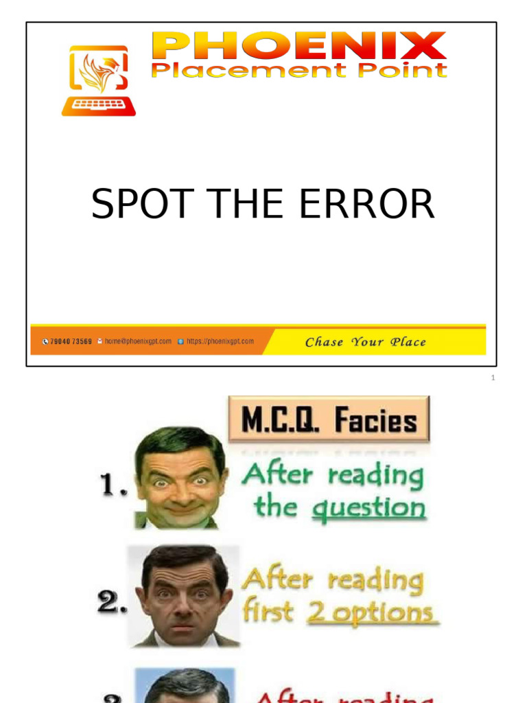 Spot The Error Rules | PDF | Grammatical Number | Home & Garden