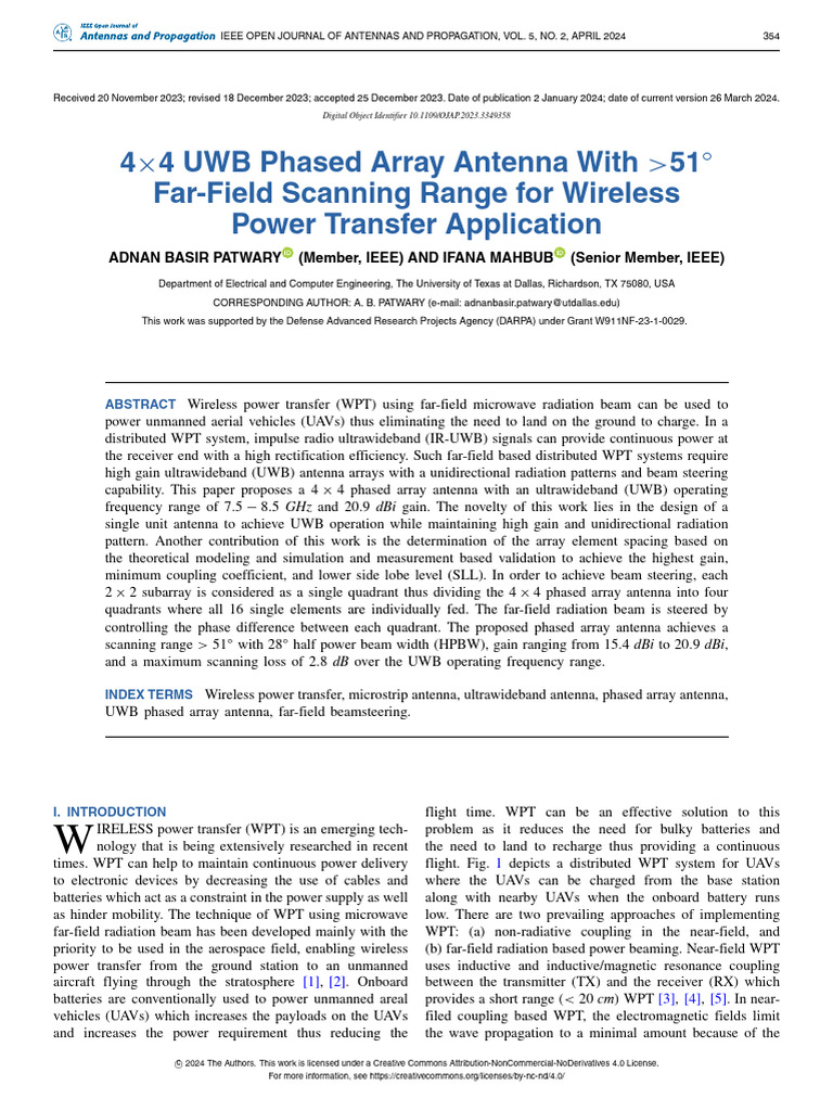 44 UWB Phased Array Antenna With Gt51 Far-Field Scanning Range For ...