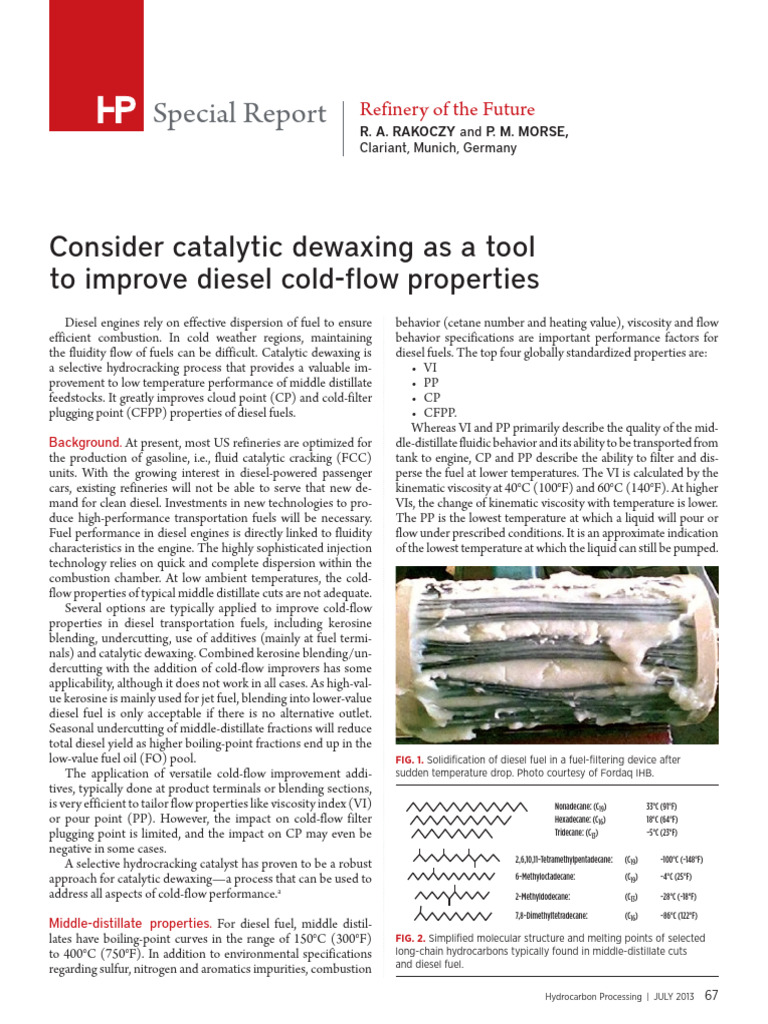 Consider Catalytic Dewaxing As A Tool | PDF Consider Catalytic Dewaxing As A Tool | PDF