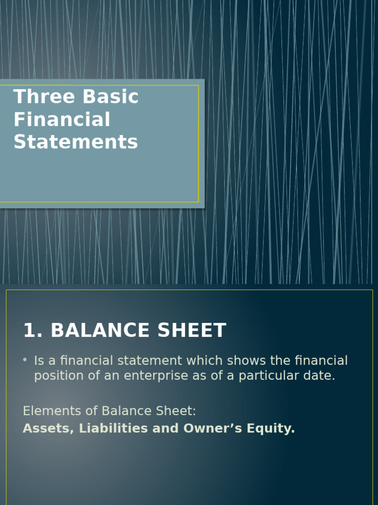 Entrep- Basic Financial Statements | PDF