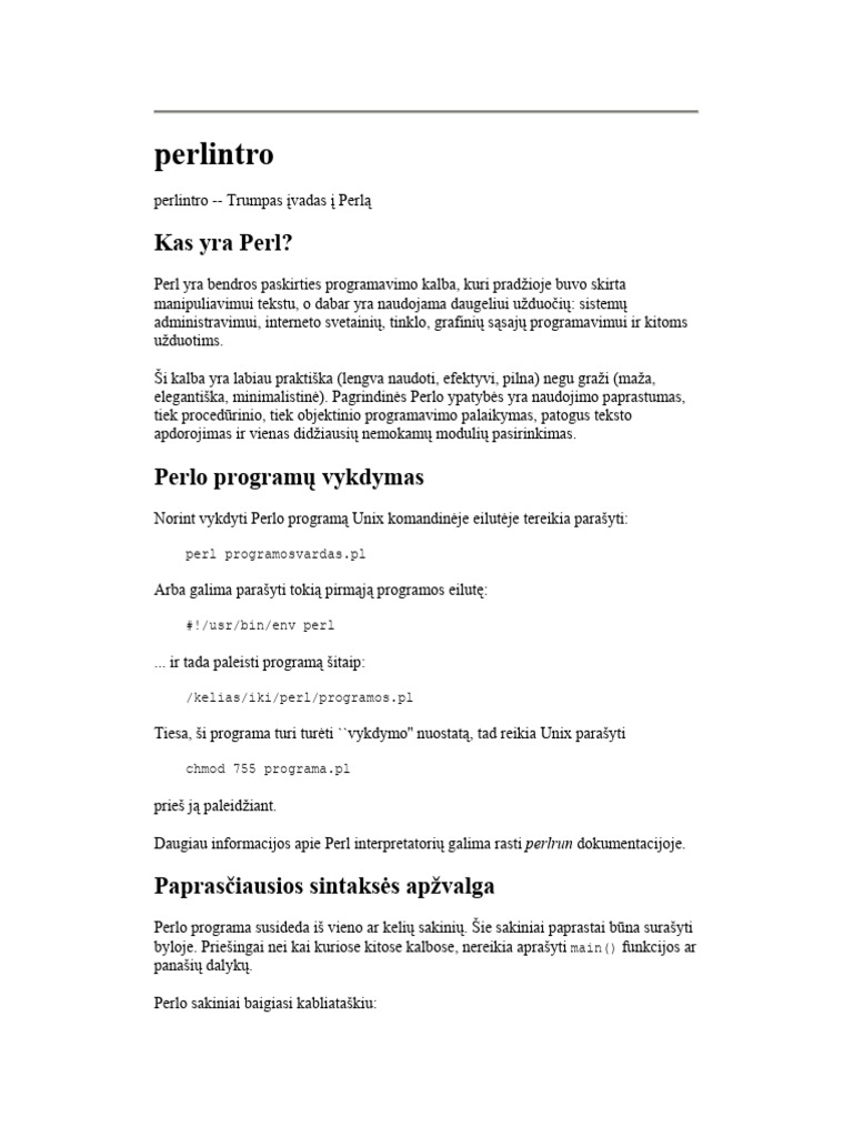 Perlintro | PDF