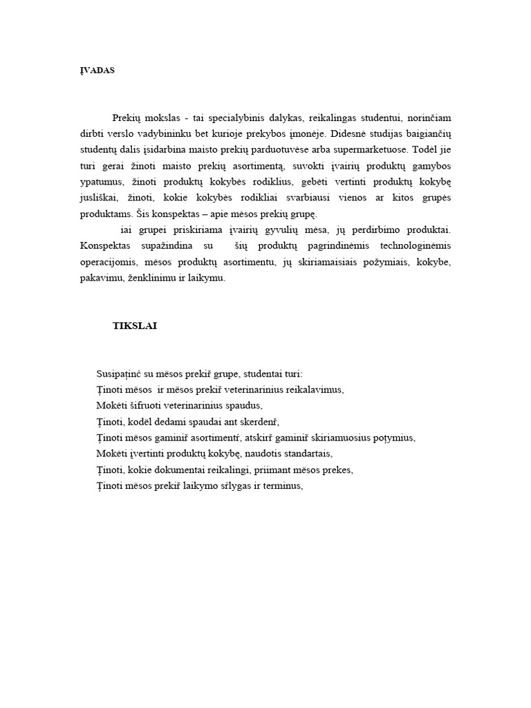 Mesos Prekes | PDF