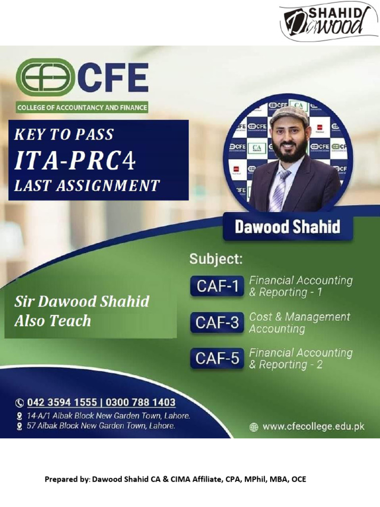 ITA Oct-23 DS | PDF | Debits And Credits | Equity (Finance)