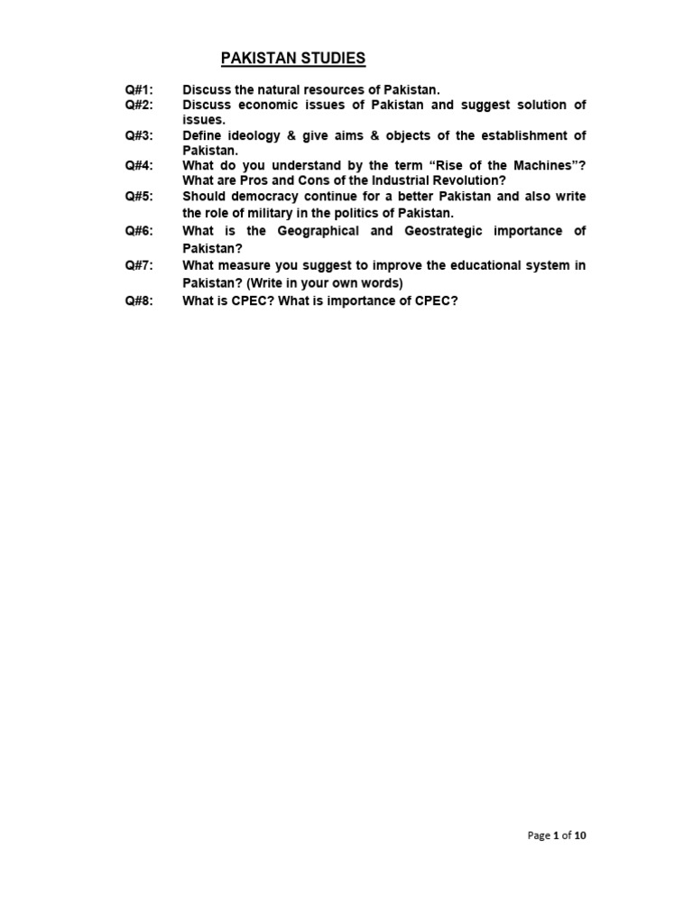 Pakistan Studies 2023 | PDF