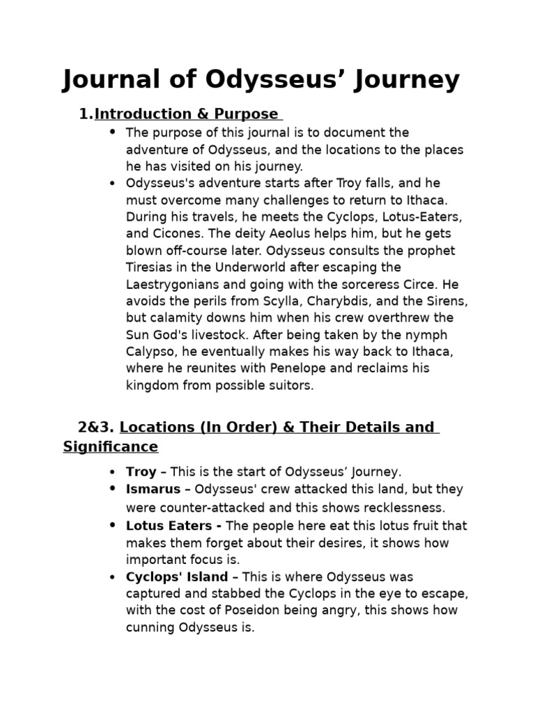 English Journey (Odysseus) | PDF