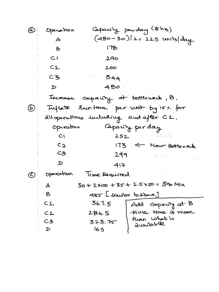 Process Analysis Problem Set Solutions | PDF
