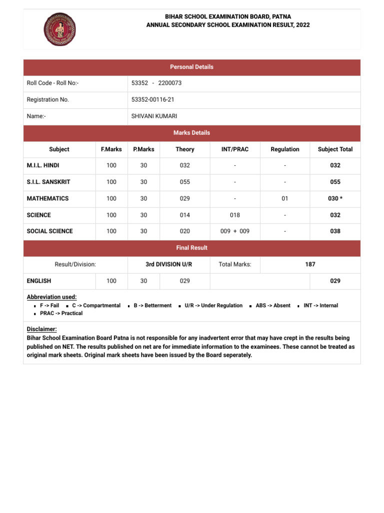 Roll Code - Roll No:-53352 - 2200073 Registration No. 53352-00116-21 ...
