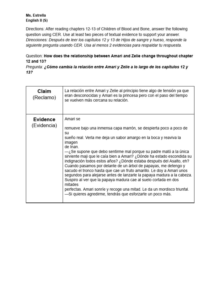 Adriana Asenjo Carbajal - COB&B Chapters 12-13 CER | PDF