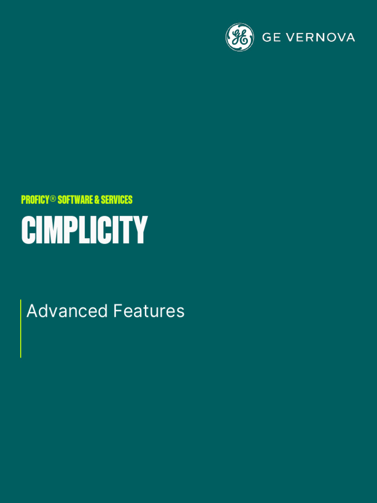 BM Cimplicity Advanced Features Master | PDF
