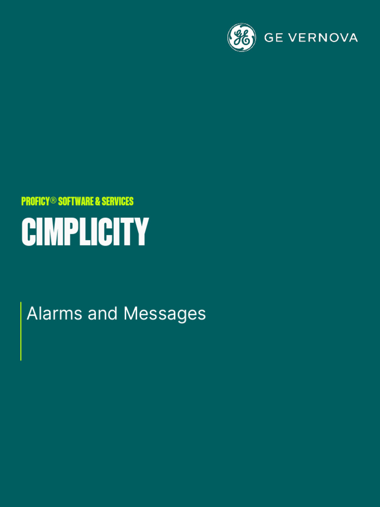 BM Cimplicity Alarms and Messages Master | PDF