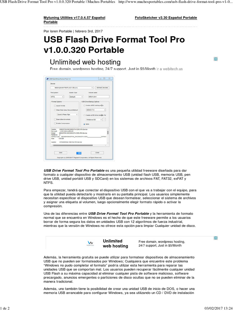 USB Flash Drive Format Tool Pro v1.0.0.320 Portable - Muchos Portables ...