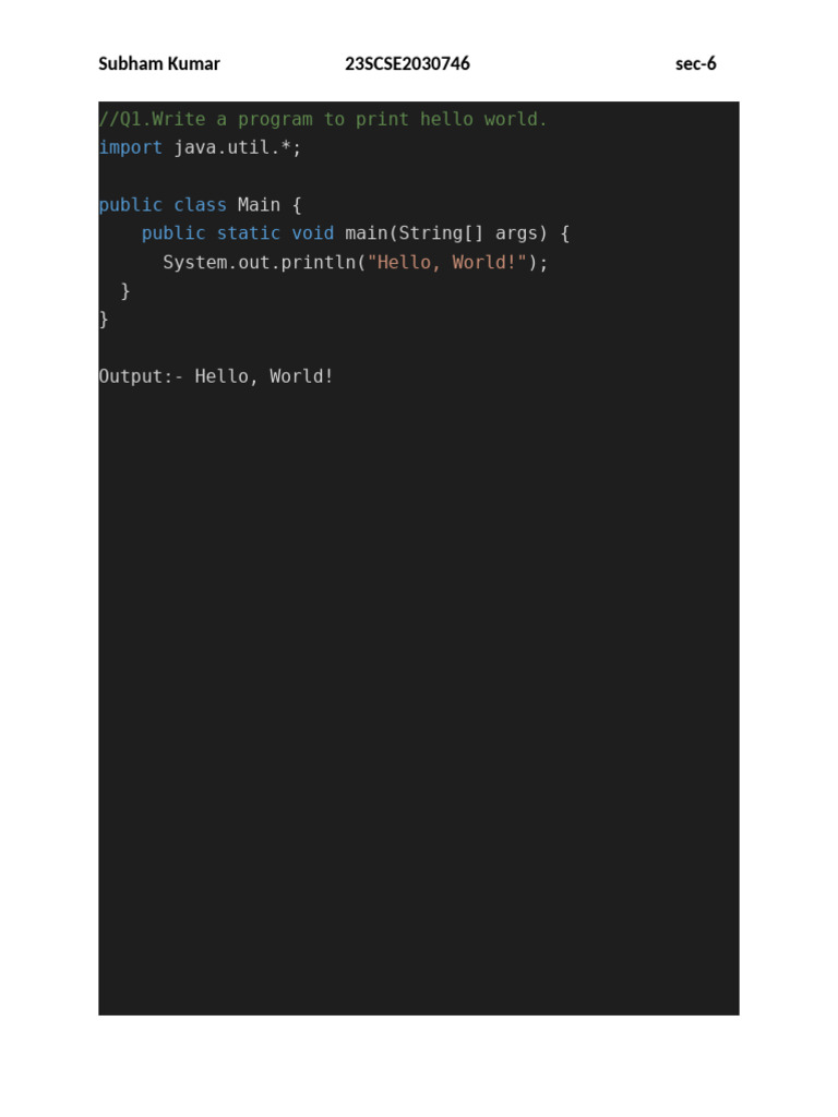 Java Lab File | PDF Java Lab File | PDF