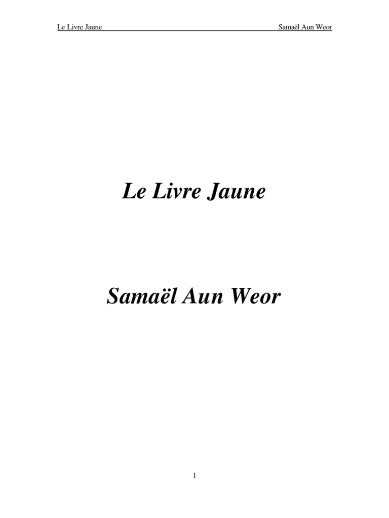 Le Livre Jaune | PDF