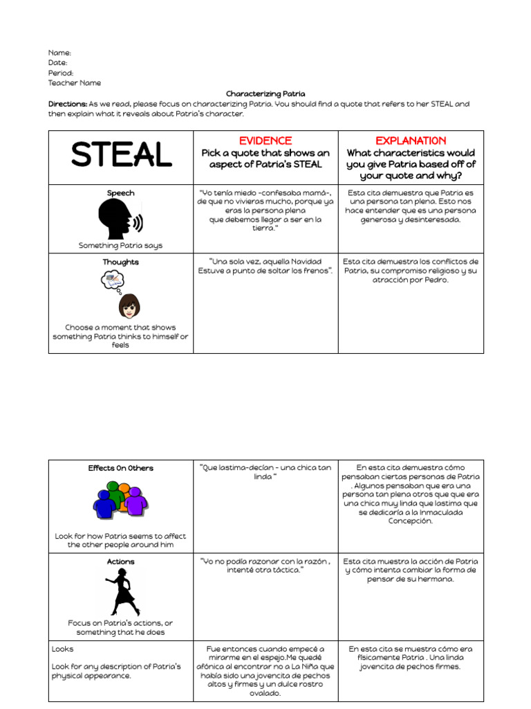 Adriana Asenjo Carbajal - Patria's STEAL Chart | PDF