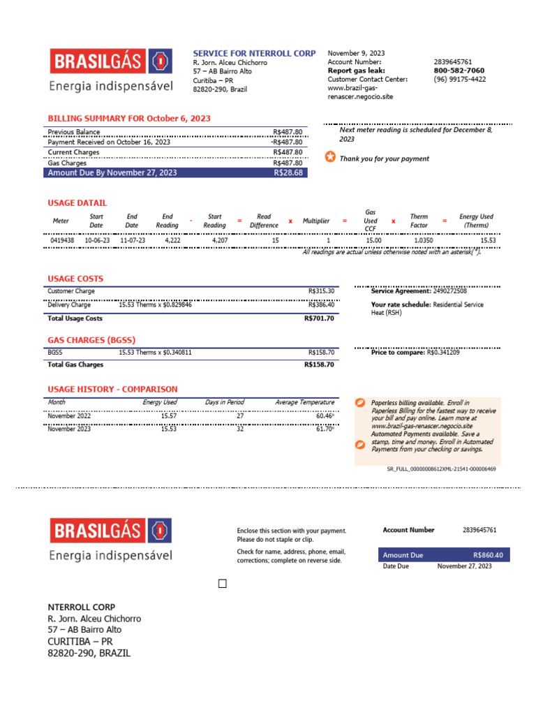 Brazil Gas Utility Business Bill | PDF