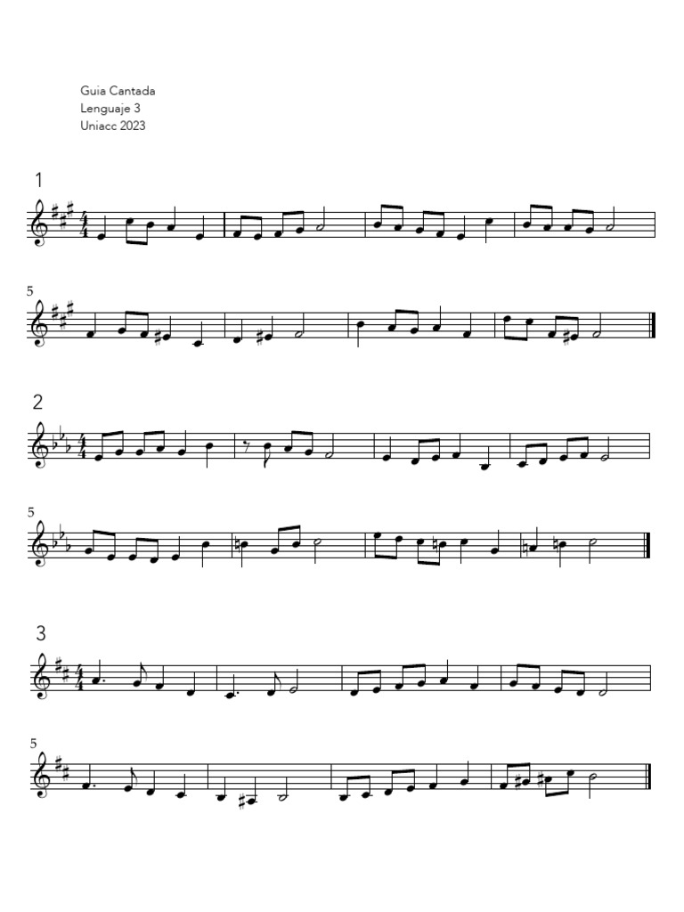 Guia Cantada Unidad 2 Leng 3 | PDF