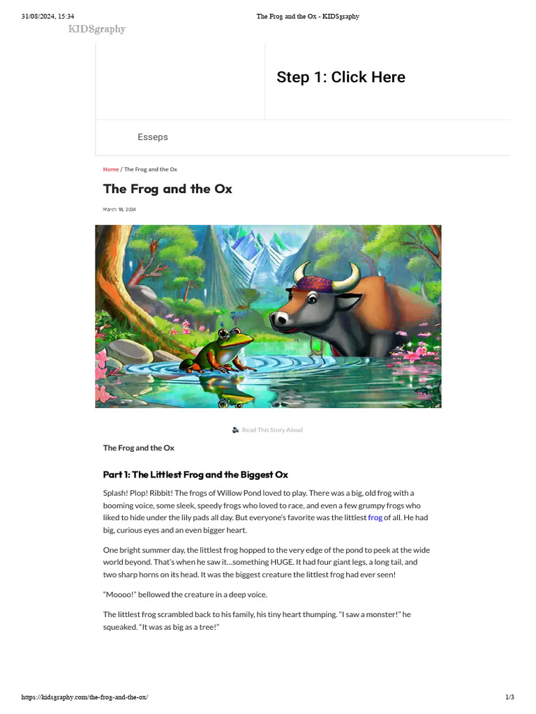 The Frog and The Ox - KIDSgraphy | PDF