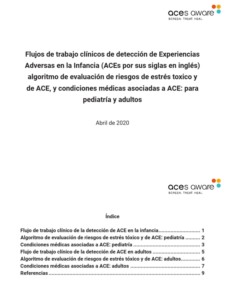 ACEs Clinical Algorithms Workflows and ACE Associated Health Conditions ...