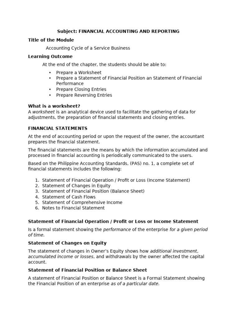 Accounting-Cycle - Exercise | PDF