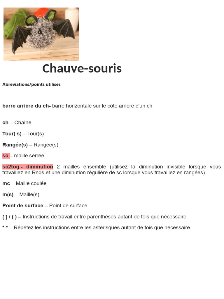 Tuto Chauve Souris | PDF