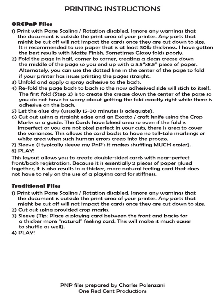 Printing.instructions | PDF