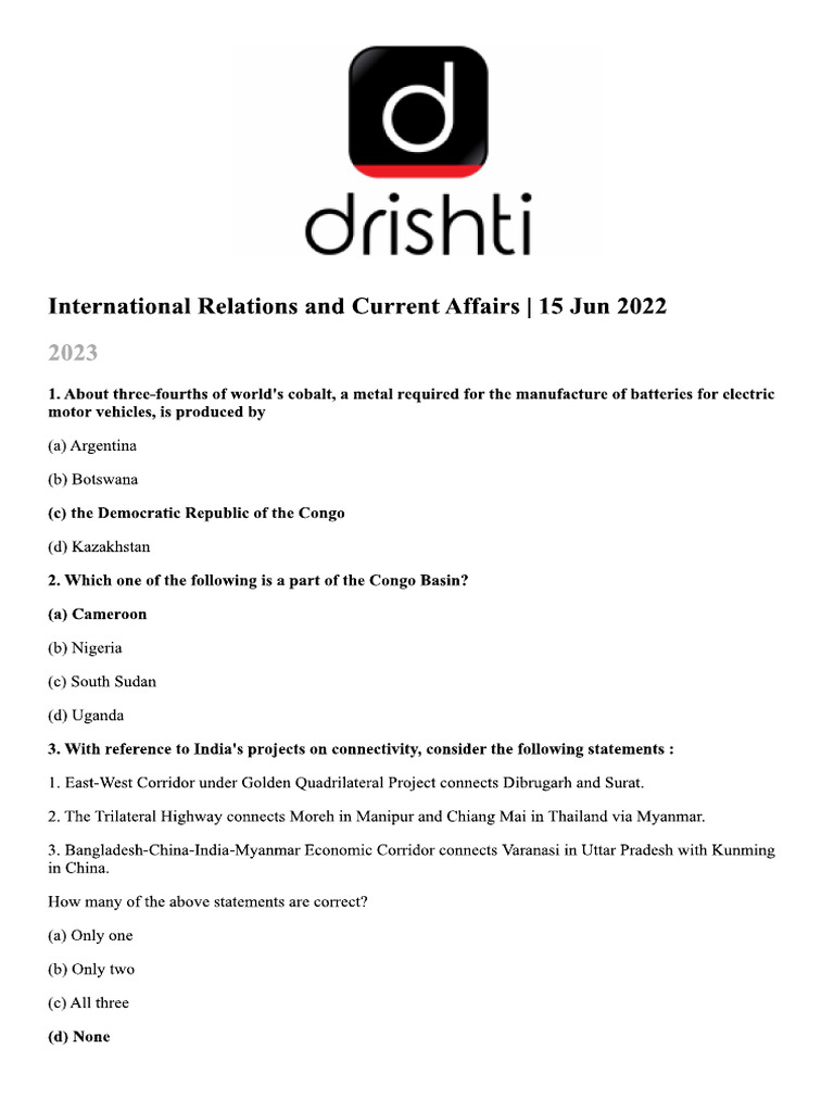 Internation Study PT Pyq | PDF