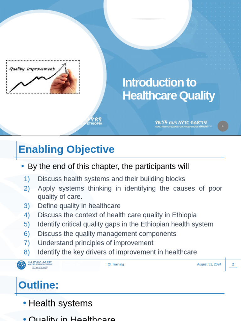 Chapter 1 Introduction To Healthcare Quality Aug05 | PDF