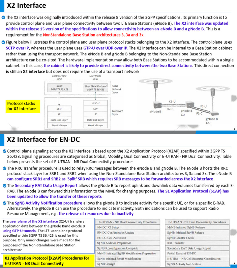 X2 Interface - X2 Interface in ENDC | PDF