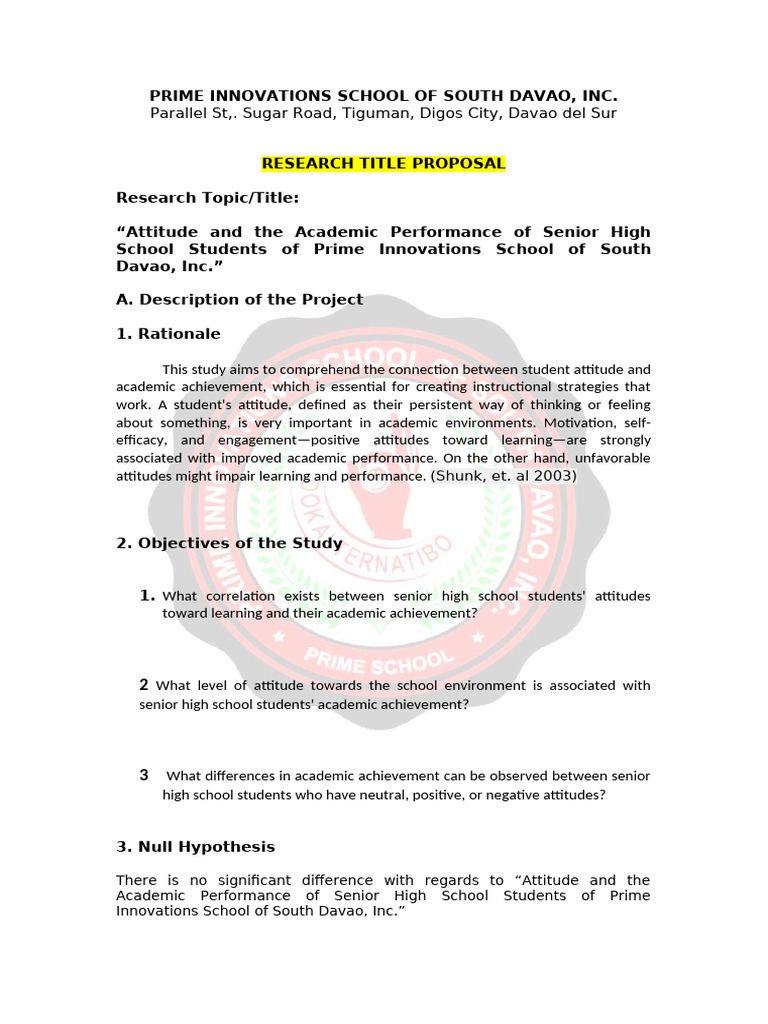 Practical Research Title Proposal | PDF