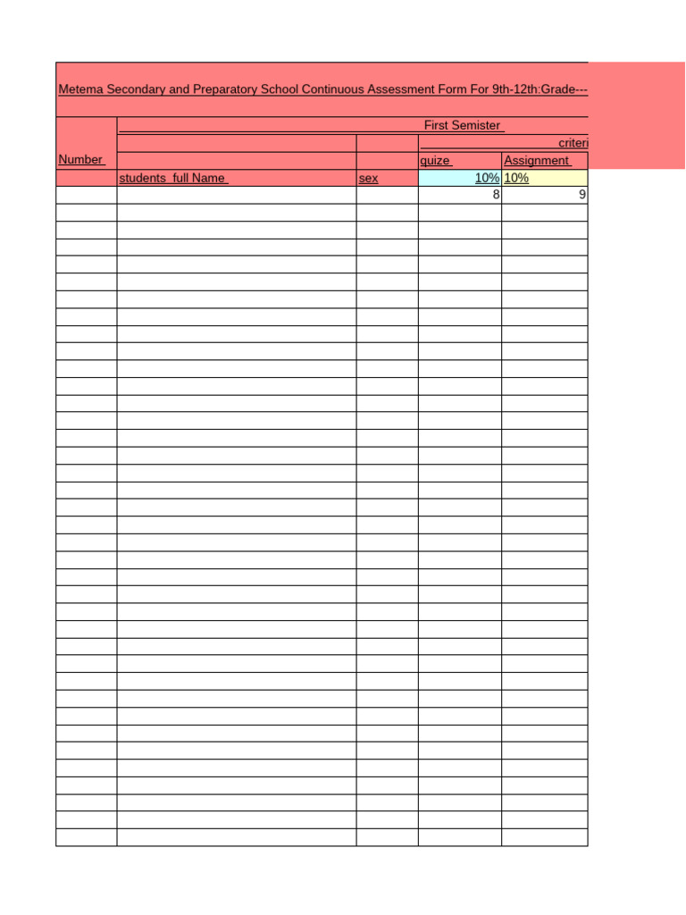 General Continuous Assessment | PDF